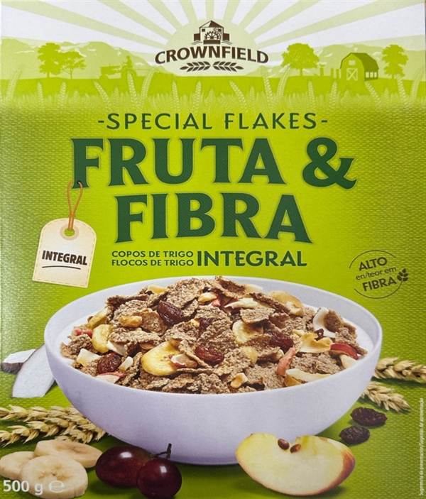 CROWNFIELD (LIDL) SPECIAL FLAKES FRUTA & FIBRA INTEGRAL: análise e ...